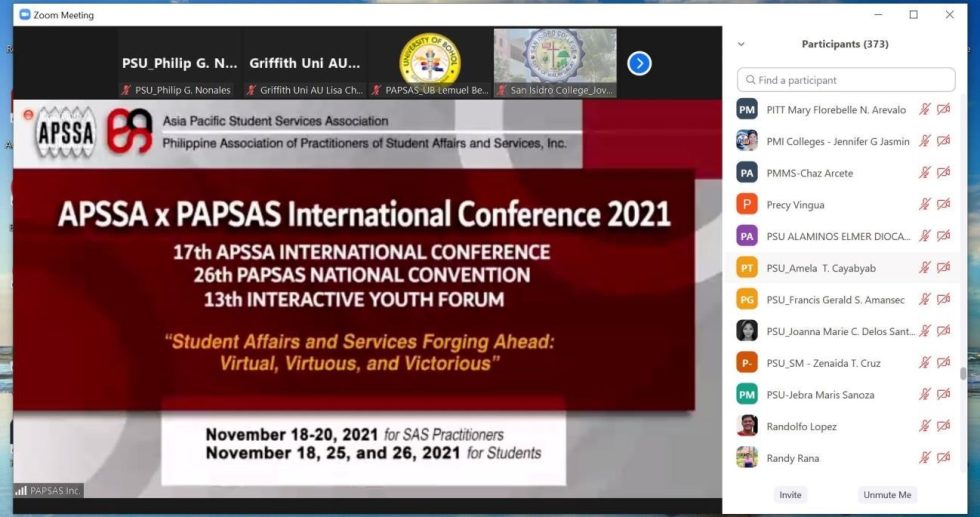 APSSA x PAPSAS International Conference 2021 | Pangasinan State ...