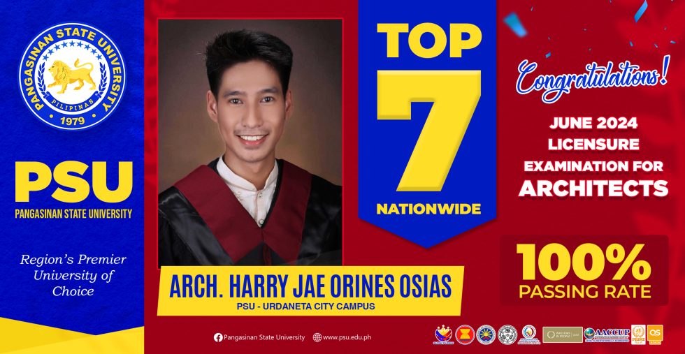 New Architecture Topnotcher hails from PSU! | Pangasinan State ...