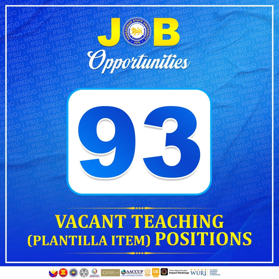 93 Vacant Teaching (Plantilla Item) Positions | Pangasinan State ...