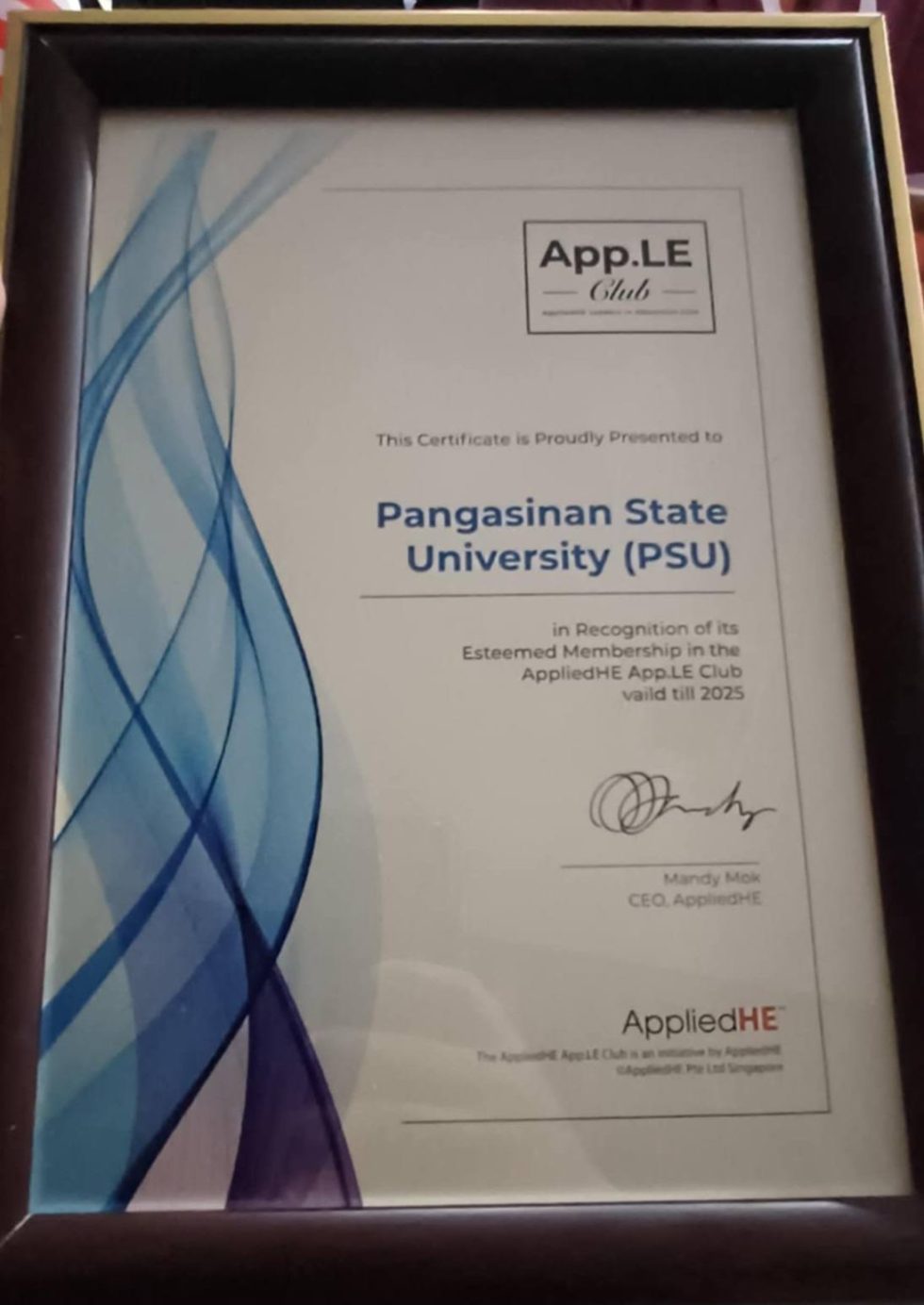 PSU secures membership in AppliedHE Leaders Club | Pangasinan State University Region's Premier ...